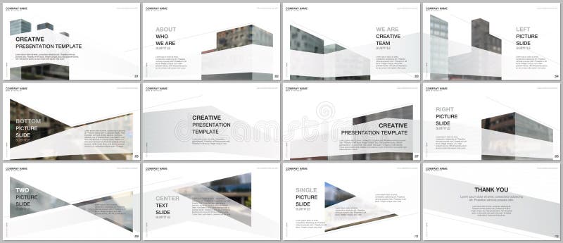Presentations Design, Portfolio Vector Templates with Architecture ...