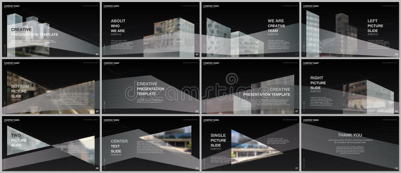 Presentations Design, Portfolio Vector Templates with Architecture ...