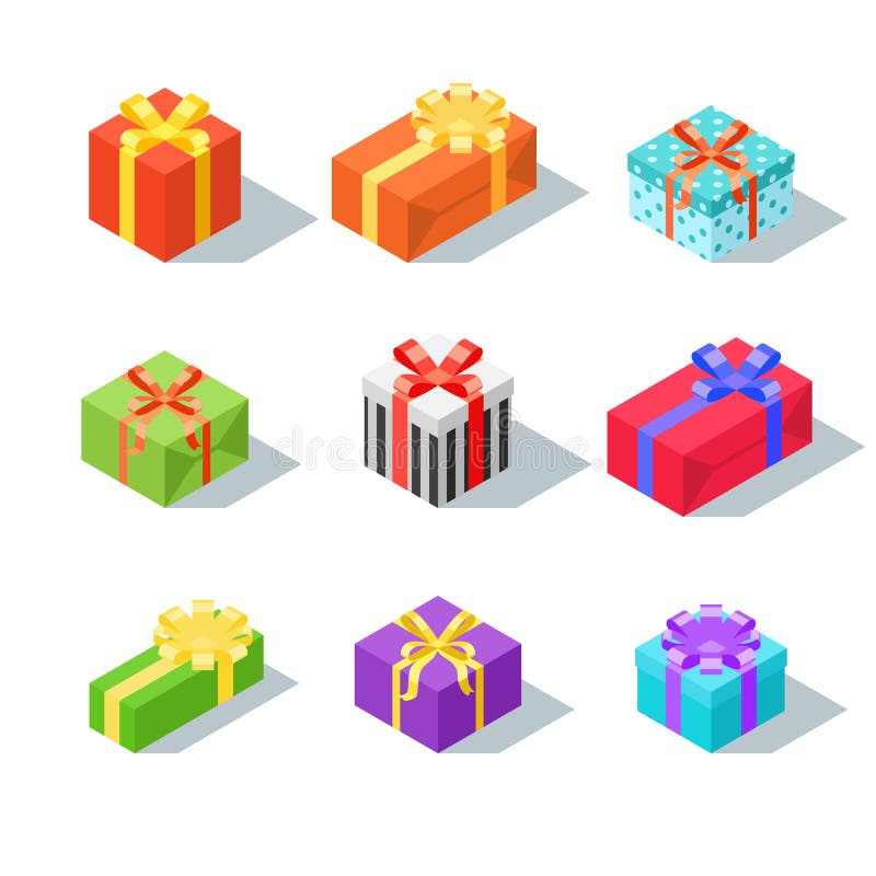 Presente E Presente Do Vetor Ilustração do Vetor - Ilustração de caixa ...