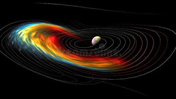 An Abstract Illustration Visualizing the Concept of Gravitational Waves or Gravitational ...