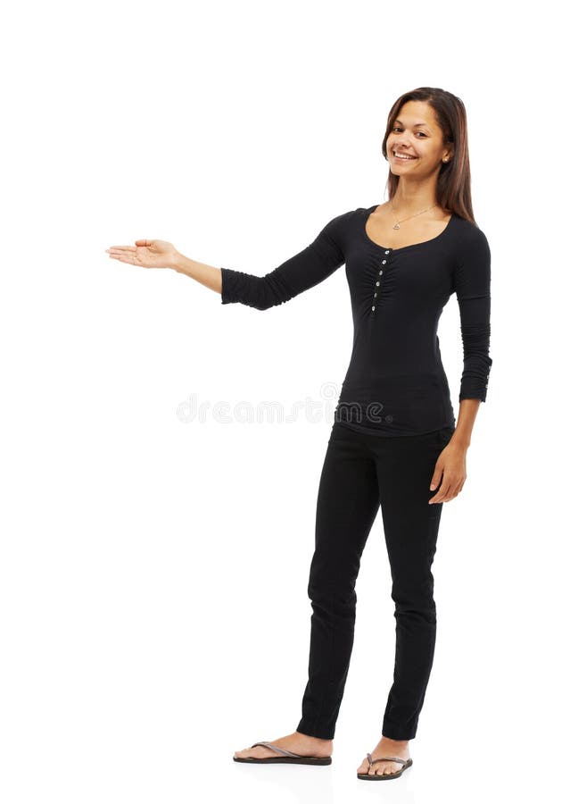 Presenting the Best Copy Ever. Studio Portrait of an Attractive Young ...