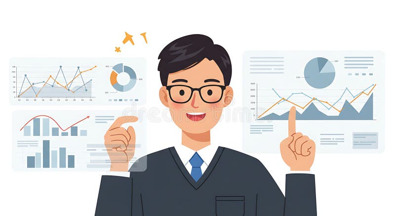 Presenting Business Data with Animated Charts and Graphs Stock ...