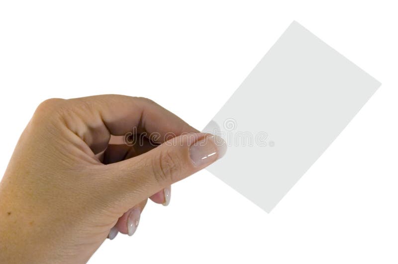 Presenting businesscard stock photo. Image of customer - 3102060