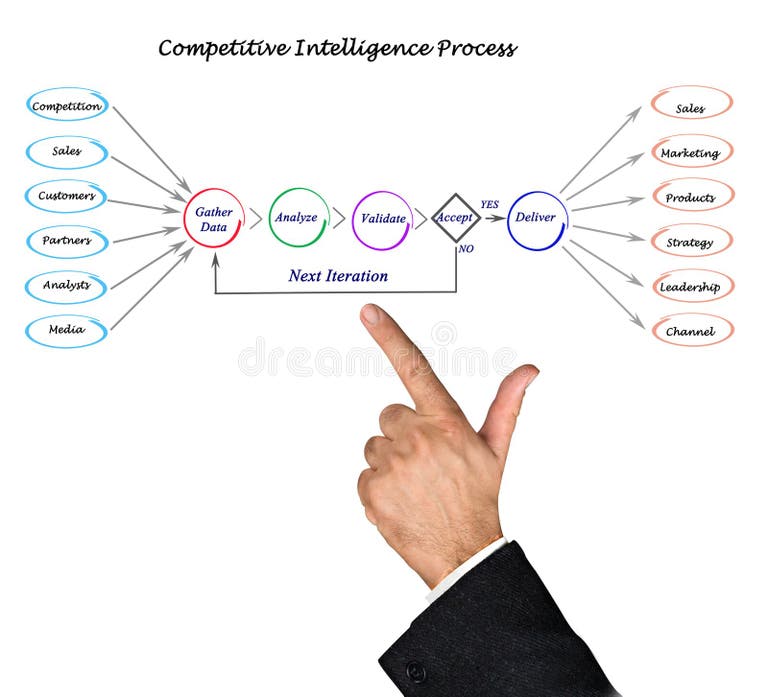 Competitive Intelligence Process Stock Image - Image of expert, diagram ...