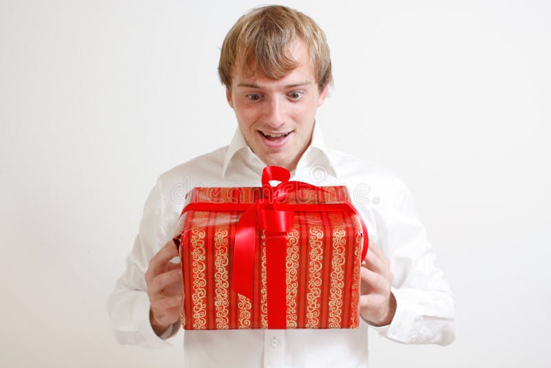 Presenting a gift stock photo. Image of person, delivery - 10891490