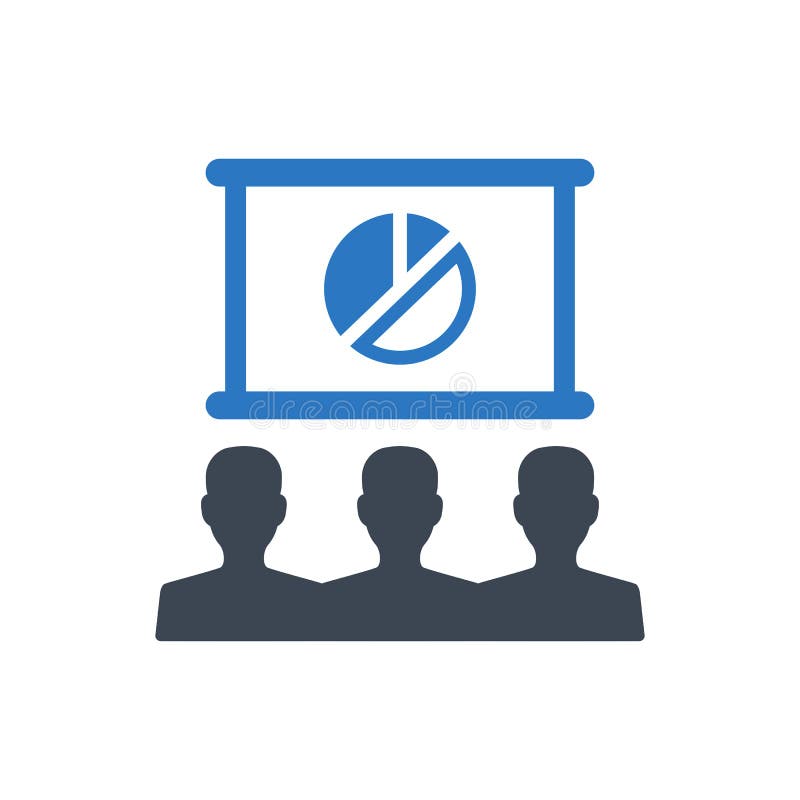 Presenting Graphical Report Icon Stock Vector - Illustration of chart ...