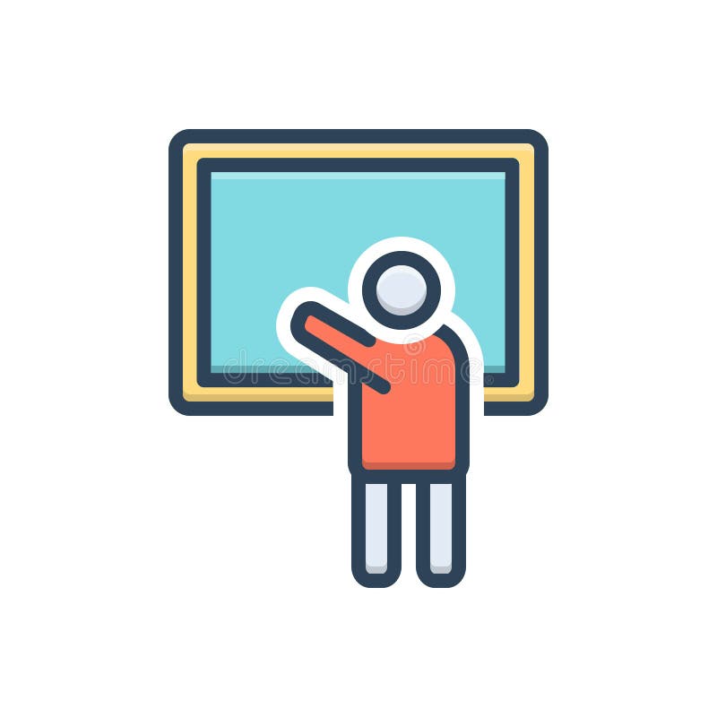 Color Illustration Icon for Presenting, Put Forward and Propone Stock ...