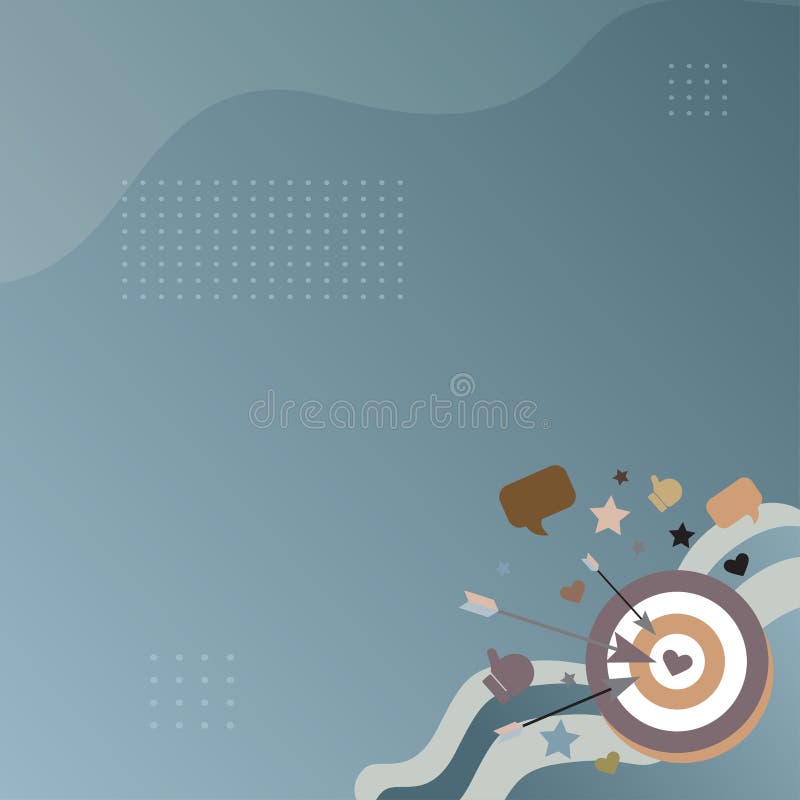 Presenting Message Hitting Target Concept, Abstract Announcing Goal ...