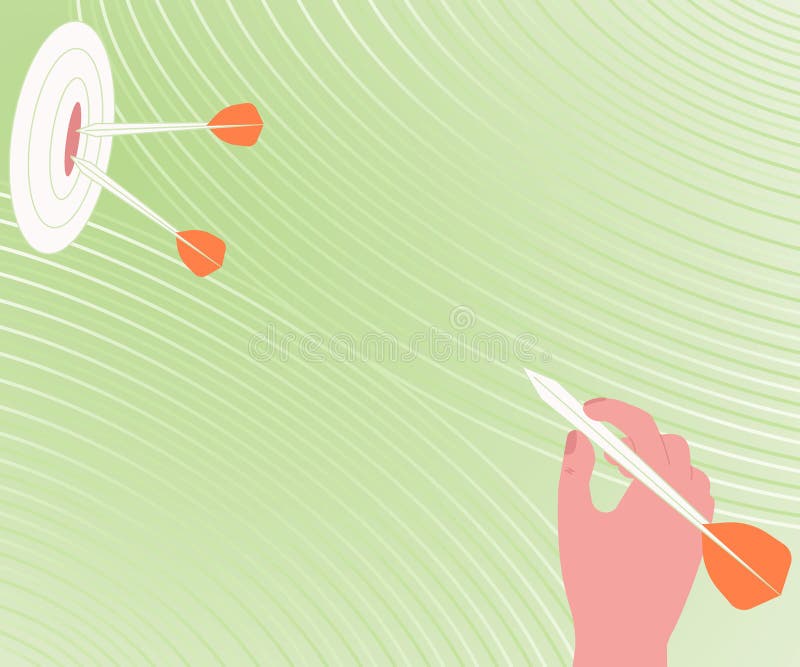 Presenting Message Hitting Target Concept, Abstract Announcing Goal ...