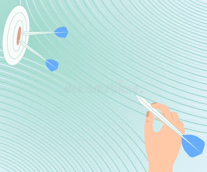 Presenting Message Hitting Target Concept, Abstract Announcing Goal ...