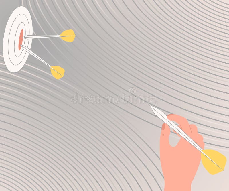 Presenting Message Hitting Target Concept, Abstract Announcing Goal ...