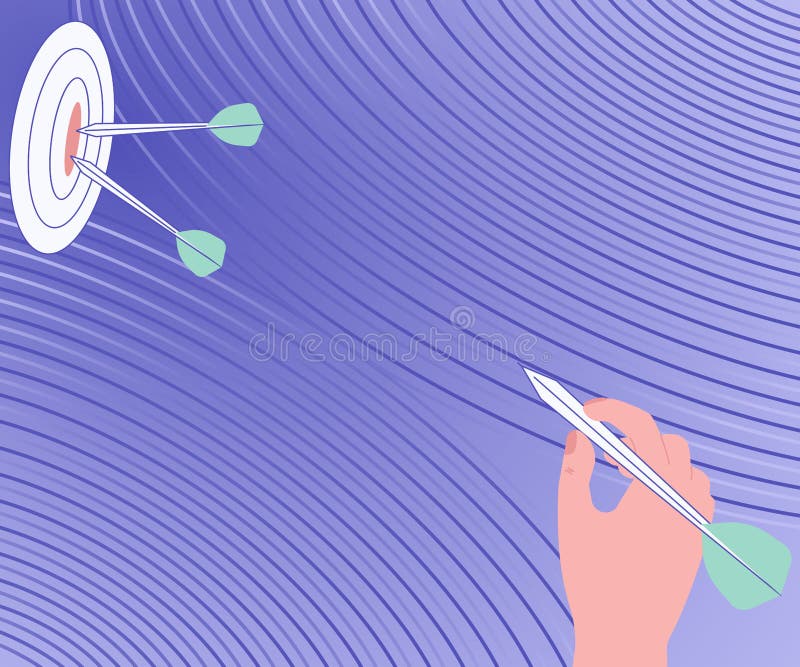 Presenting Message Hitting Target Concept, Abstract Announcing Goal ...