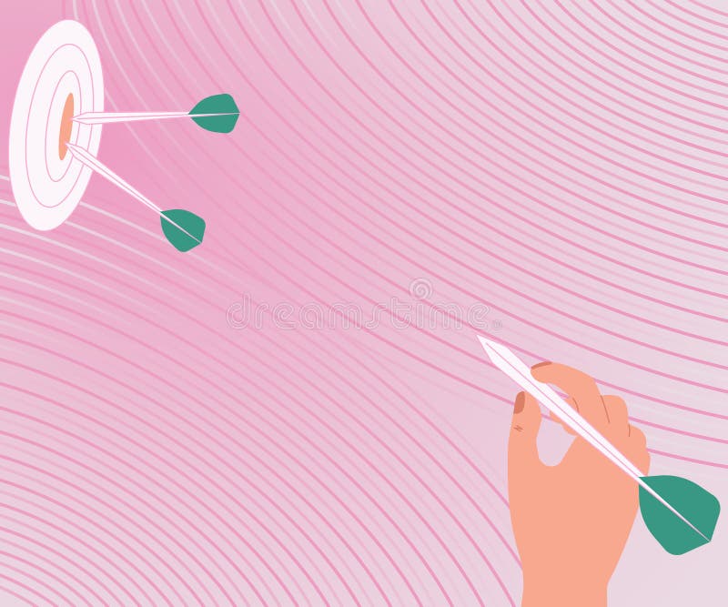 Presenting Message Hitting Target Concept, Abstract Announcing Goal ...