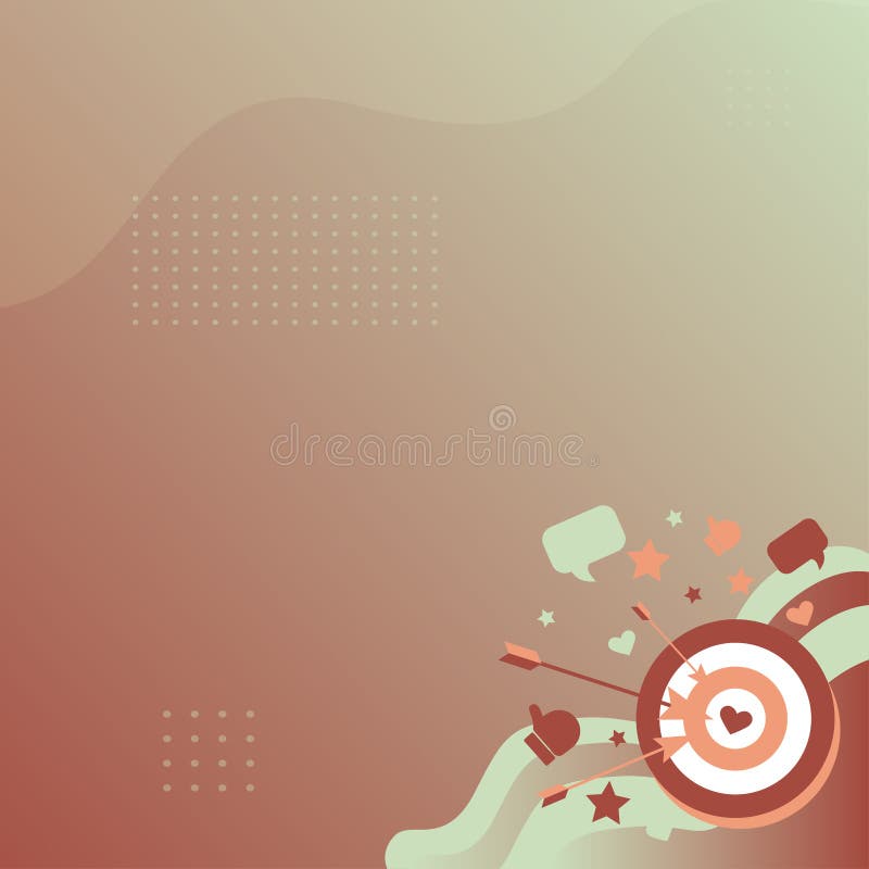 Presenting Message Hitting Target Concept, Abstract Announcing Goal ...