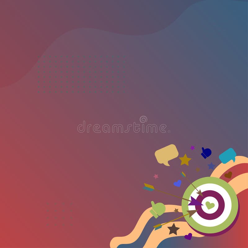 Presenting Message Hitting Target Concept, Abstract Announcing Goal ...