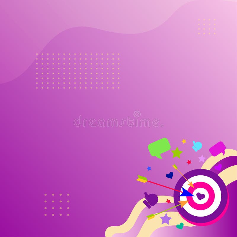 Presenting Message Hitting Target Concept, Abstract Announcing Goal ...