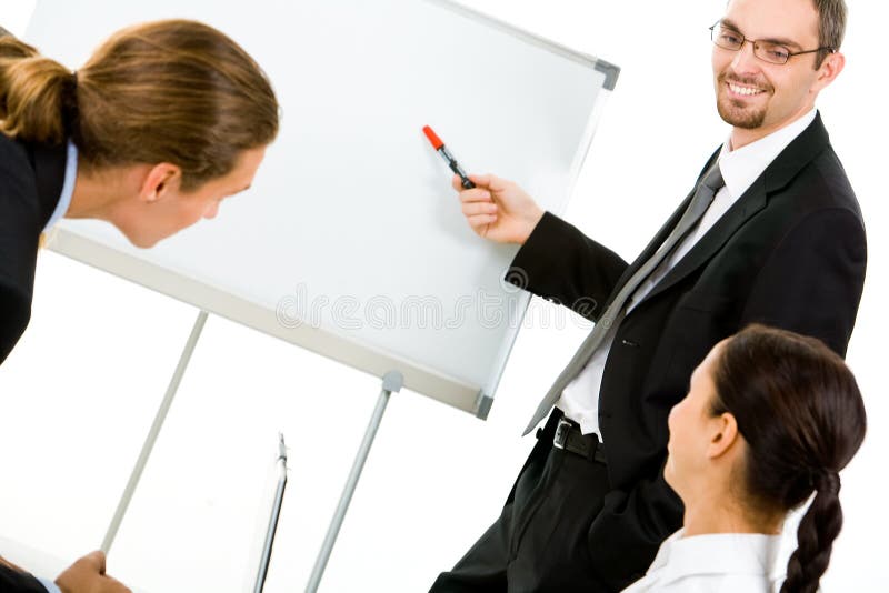 Presenting new project stock photo. Image of lecture - 12214336