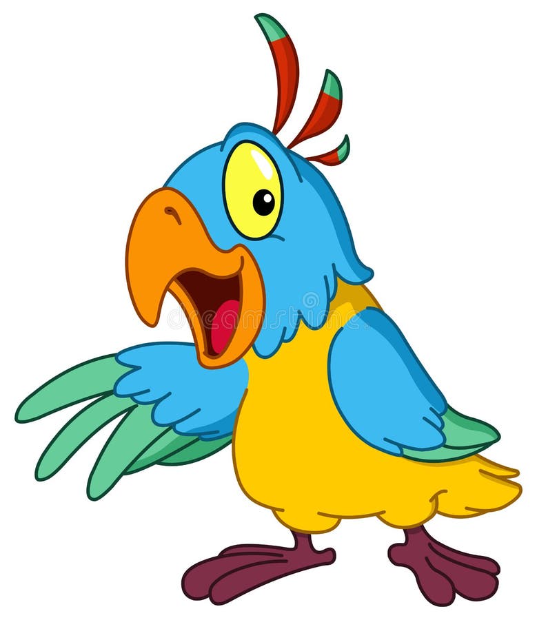 Parrot Talking Cartoon Stock Illustrations – 945 Parrot Talking Cartoon ...