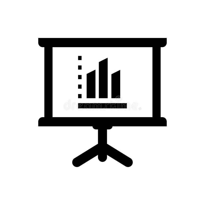 Presenting Report Icon stock vector. Illustration of graph - 192457378