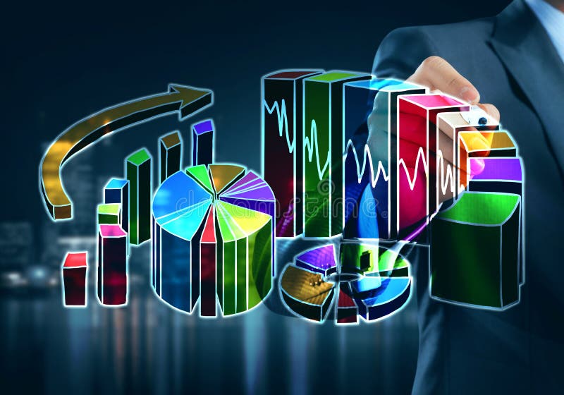 Presenting Sales Statistics Stock Image - Image of infograph, model ...