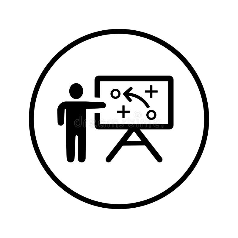 Presenting Tactics icon stock vector. Illustration of materials - 264022512