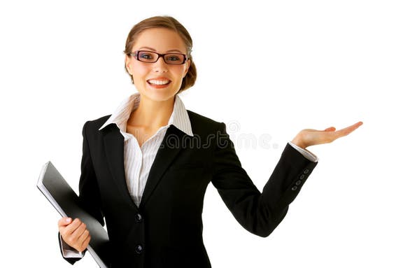Presenting things.. stock image. Image of business, holding - 3196533