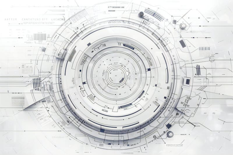 Presenting White and Grey Graphic of Circular Futuristic Technology ...