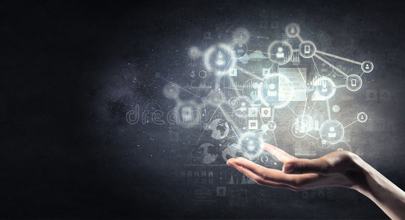 Presenting Wireless Technologies. Mixed Media . Mixed Media Stock Image ...