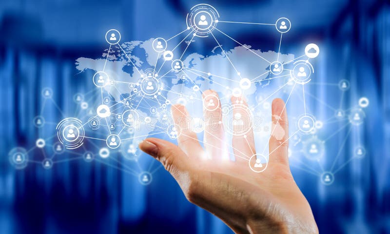 Presenting Wireless Technologies. Mixed Media . Mixed Media Stock Image ...