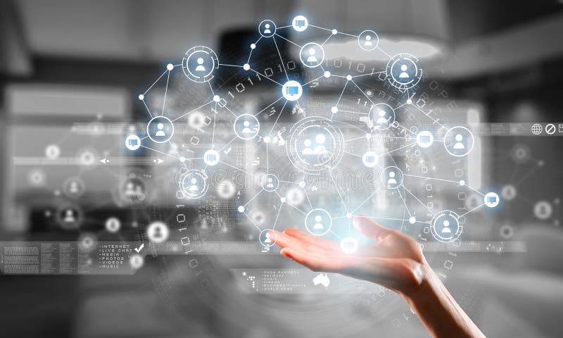 Presenting Wireless Technologies. Mixed Media . Mixed Media Stock Photo ...