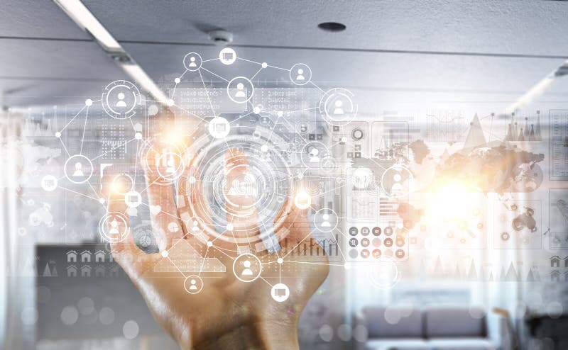 Presenting Wireless Technologies. Mixed Media . Mixed Media Stock Image ...