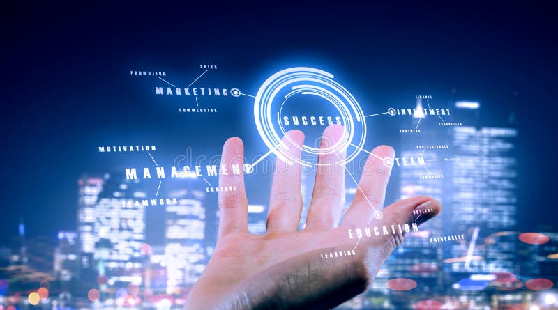 Presenting Wireless Technologies . Mixed Media Stock Illustration ...