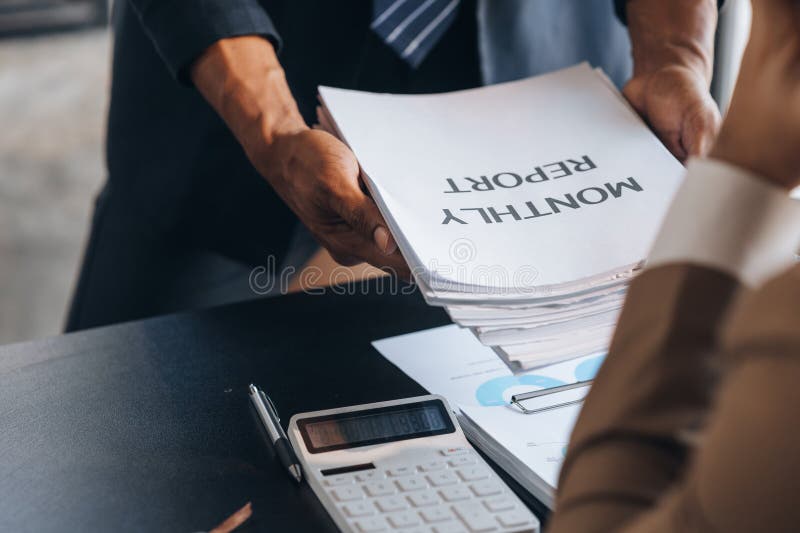 Presenting Your Business Plan through Reports. Stock Image - Image of ...