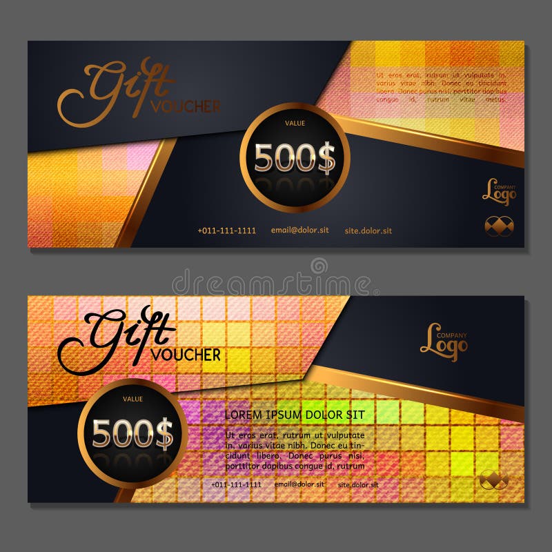 Presentkort Vektor Illustration Vektor Illustrationer - Illustration av ...