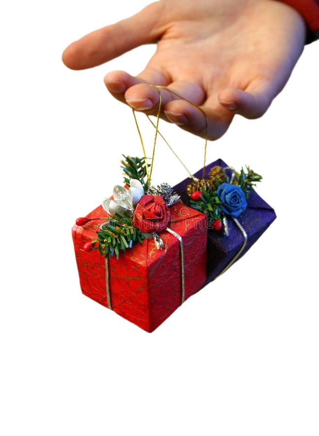 Red and Gold Gift stock photo. Image of closeup, surprise - 362386