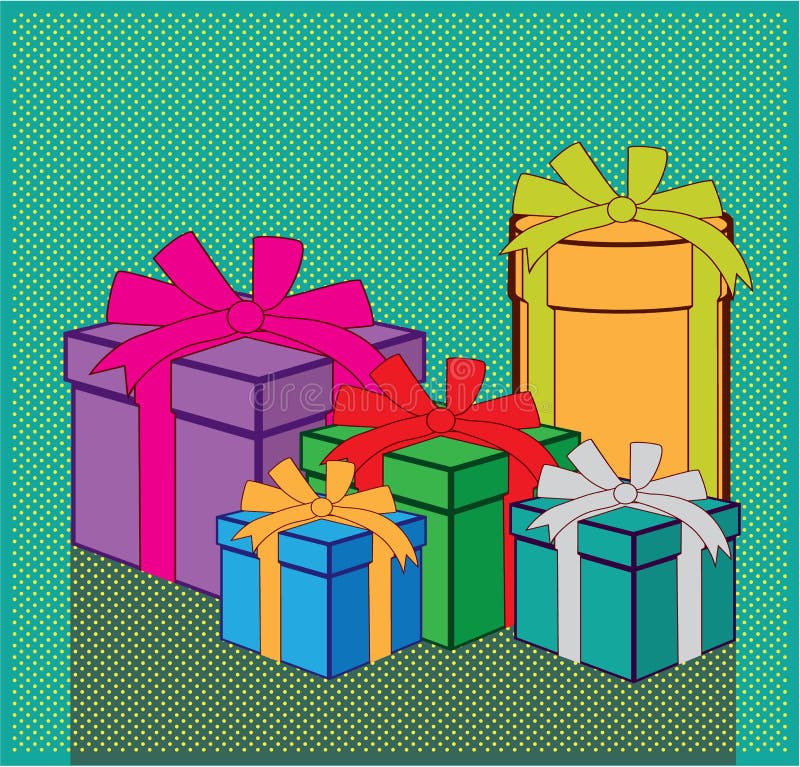 Presents Color Boxes Vector Stock Vector - Illustration of december ...