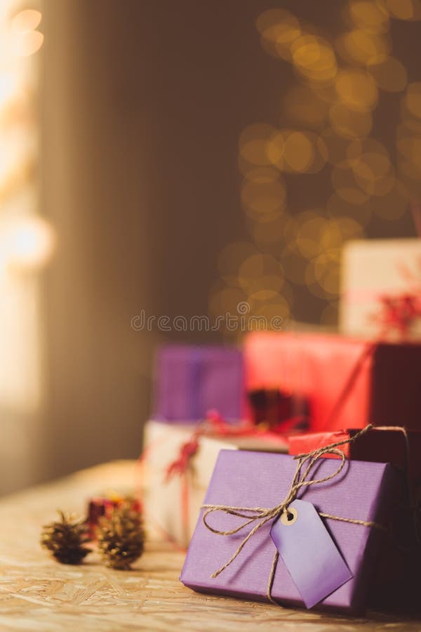 Presents for Happy Children Stock Photo - Image of holiday, surprise ...