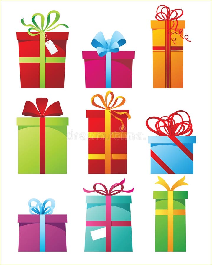 Presents icons stock vector. Illustration of pink, pattern - 18020927