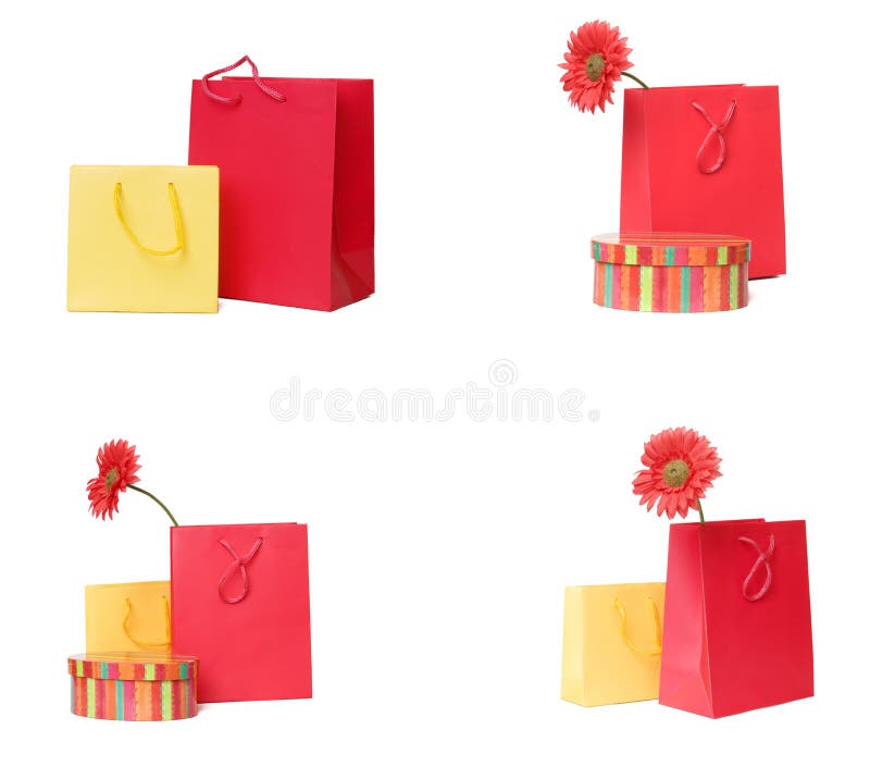Presents or Shopping Bags Collection Stock Image - Image of decoration ...