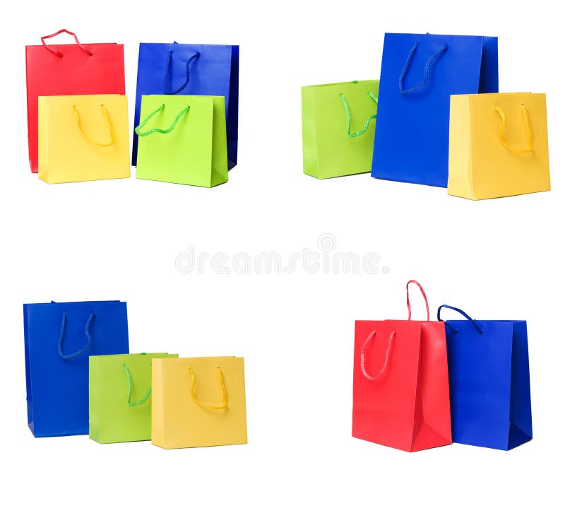 Presents or Shopping Bags Collection Stock Image - Image of greeting ...