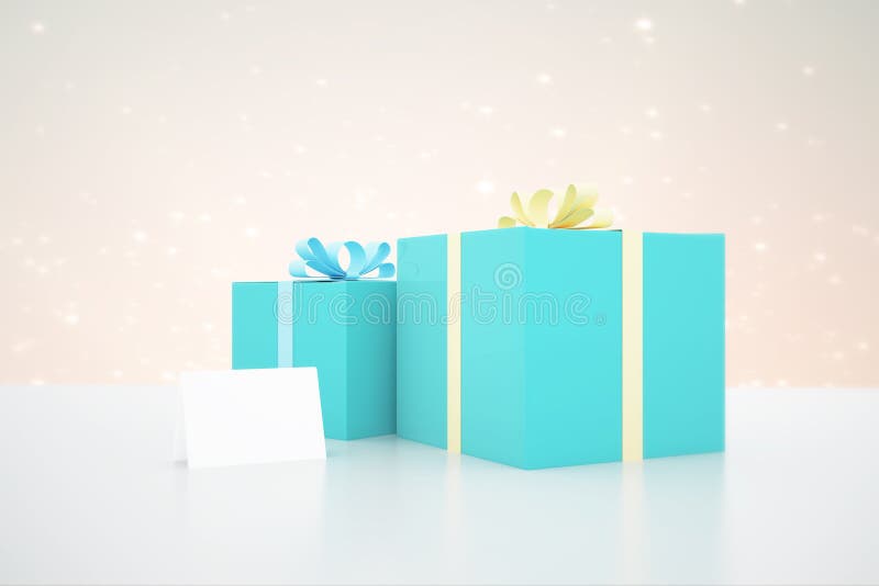 Presents on Sparkling Background Stock Illustration - Illustration of ...