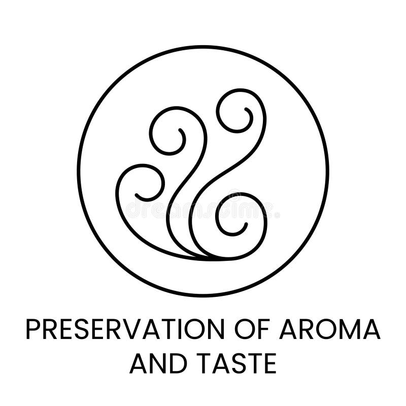 Preservation of Aroma or Taste Line Icon in Vector with Editable Stroke ...