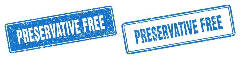Preservative Free Banner. Preservative Free Ribbon Label Sign Set Stock ...