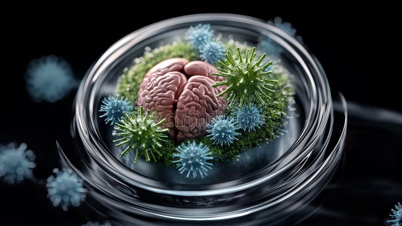 Preserved Brain Specimen in a Glass Jar, Glimpse into the Complexities ...