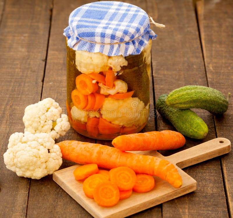 Preserved and Fresh Vegetables Stock Photo - Image of preserve ...