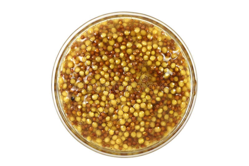 Preserved Grain Mustard in a Glass Container Stock Image - Image of ...