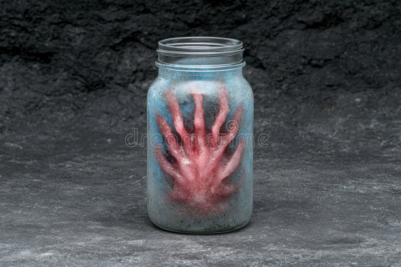 Preserved Hand in a Glass Jar Stock Illustration - Illustration of ...