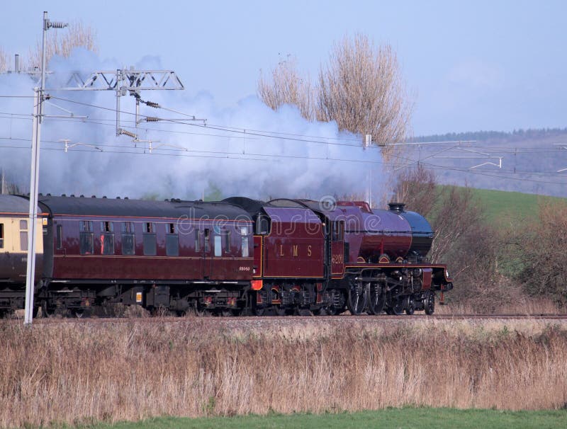 Preserved Steam Locomotive on West Coast Main Line Editorial Stock ...