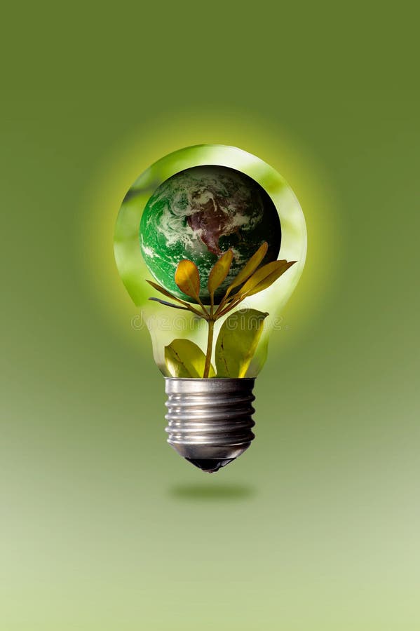 Preserving Nature with the Help of Energy Saving Stock Photo - Image of ...