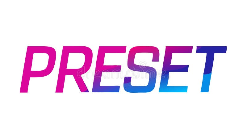 Preset Text Logo, Settings and Customization, Vector Design Generative ...